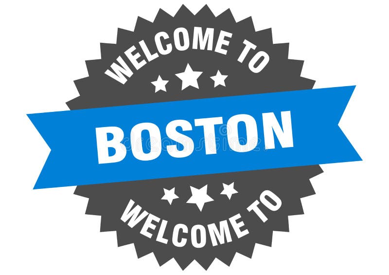 Welcome To Boston. Welcome To Boston Isolated Sticker Stock Vector ...