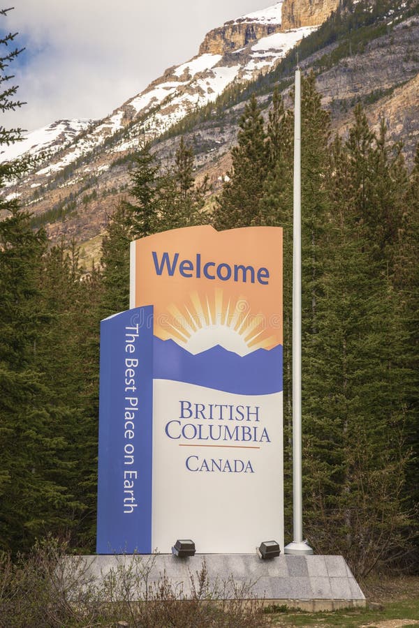 British Columbia Canada Welcome Sign Stock Photo - Image of welcome ...