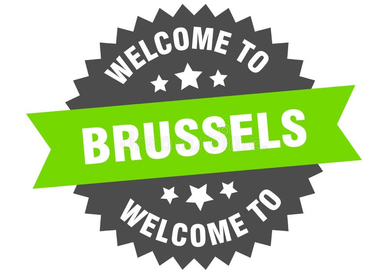 Brussels Map Sticker. Vector Illustration Decorative Design Stock ...