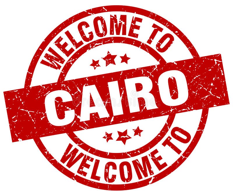Welcome to Cairo seal stock vector. Illustration of rubber - 119093644