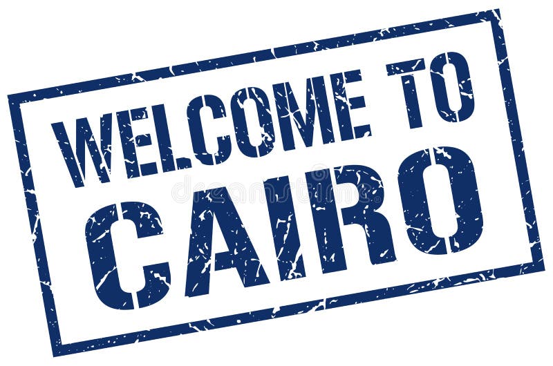 Welcome to Cairo seal stock vector. Illustration of sign - 119090574
