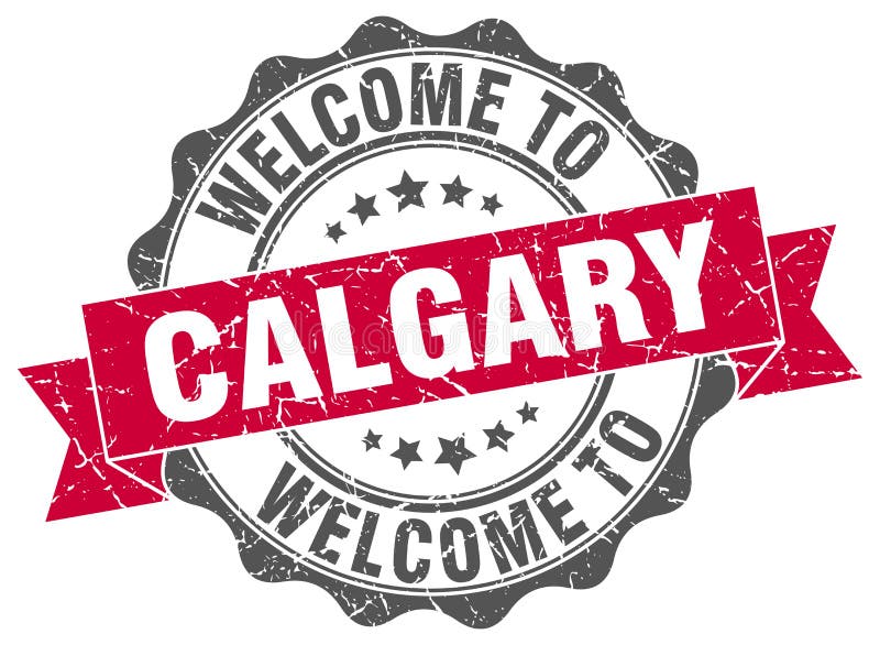 Welcome to Calgary seal stock vector. Illustration of sign - 119235650