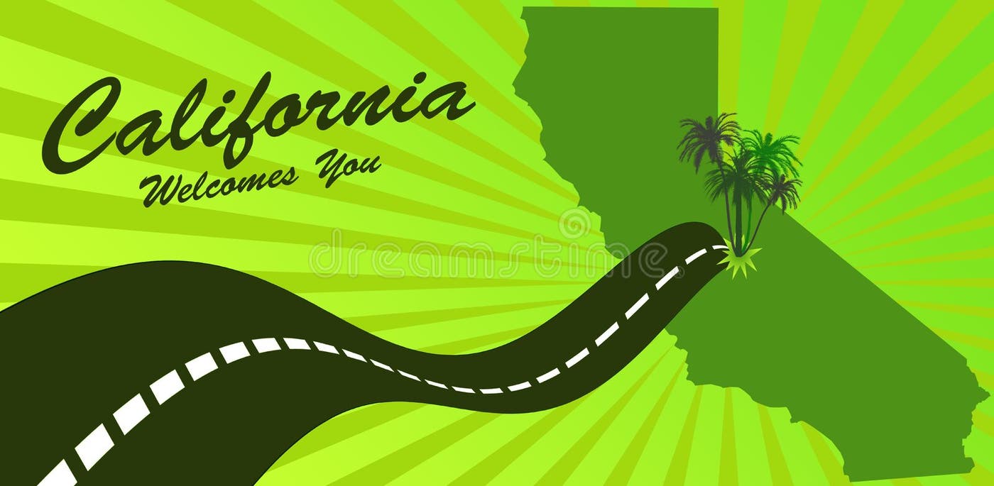 Welcome To California Sign Stock Illustrations – 457 Welcome To ...