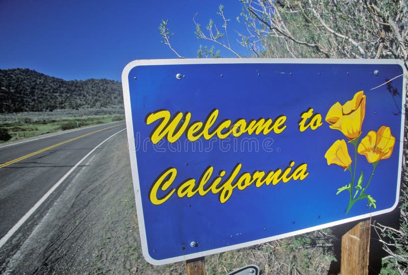 Welcome to California Sign stock photo. Image of motorway - 23167292