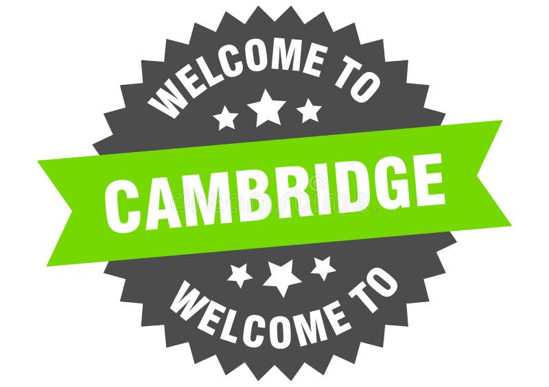 Welcome To Cambridge. Welcome To Cambridge Isolated Sticker Stock ...