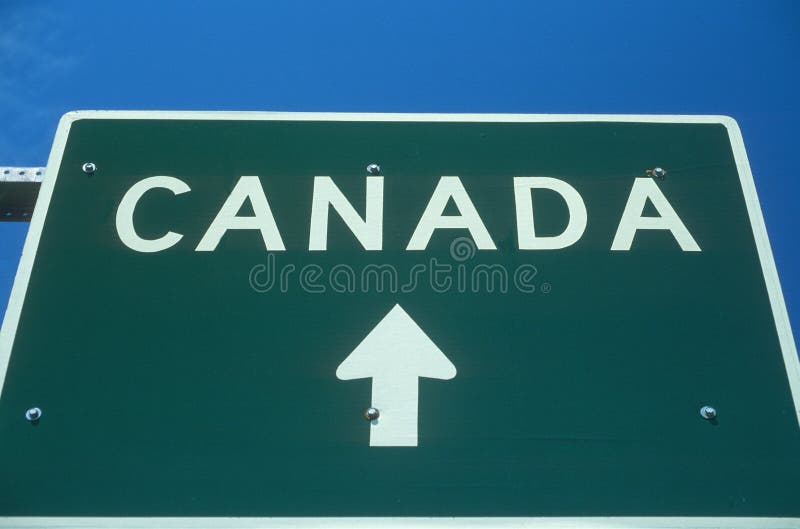 To Canada and to USA stock photo. Image of caution, information - 21561100