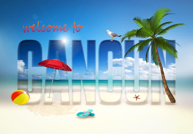 Welcome To Cancun Illustration Stock Illustrations – 8 Welcome To ...