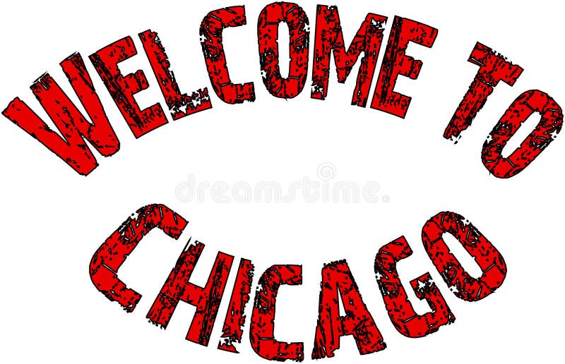 Chicago Text Sign Illustration Stock Vector - Illustration of holiday ...