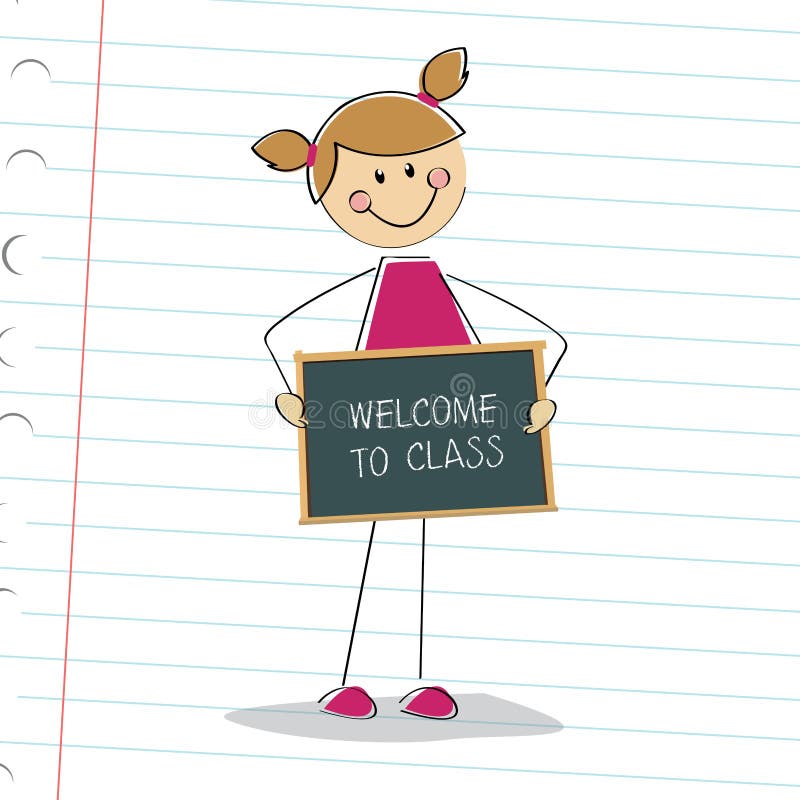 Welcome to class stock vector. Illustration of chalk - 33308187