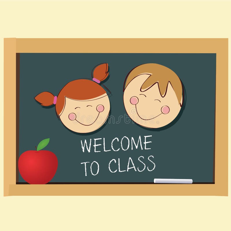 Welcome to class stock vector. Illustration of chalk - 33308187
