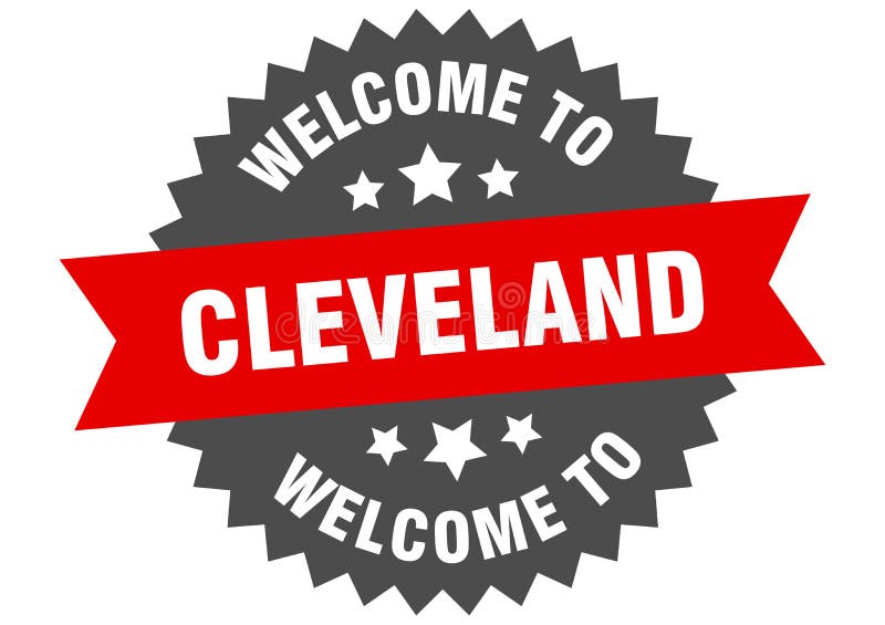 Cleveland Sticker. Cleveland Square Peeler Sign Stock Vector ...