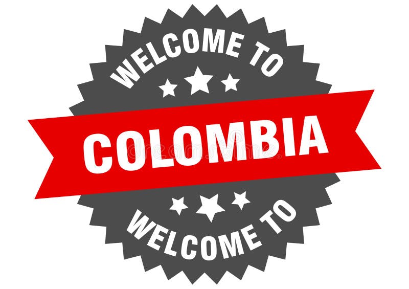 Welcome To Colombia. Name Country Template Design for Greeting Card ...