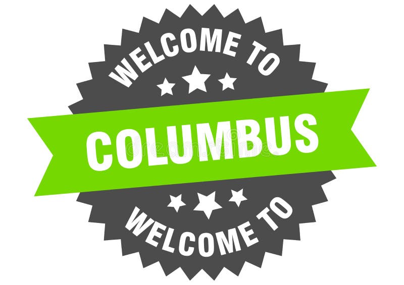 Columbus Sticker. Columbus Signpost Pointer Sign Stock Vector ...