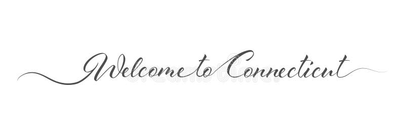 Welcome To Connecticut. Single Line Design Stock Vector - Illustration ...