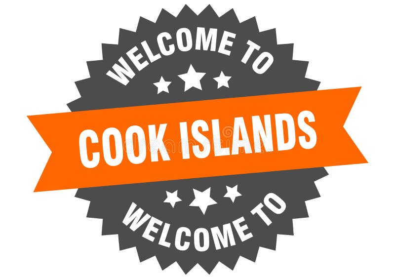 Welcome To Cook Islands. Welcome To Cook Islands Isolated Sticker Stock ...