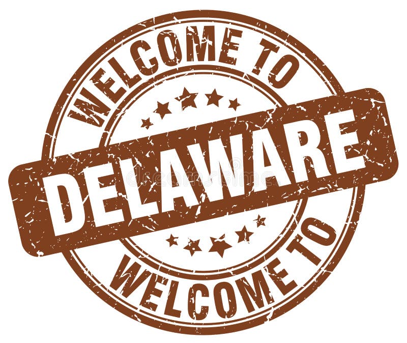 Welcome To Delaware Brown Round Stamp Stock Vector - Illustration of ...