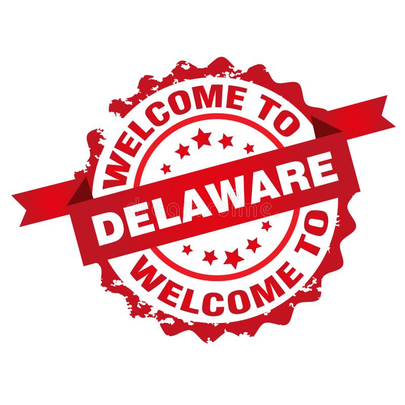 Welcome To Delaware Vector Illustration with Colorful Detailed ...
