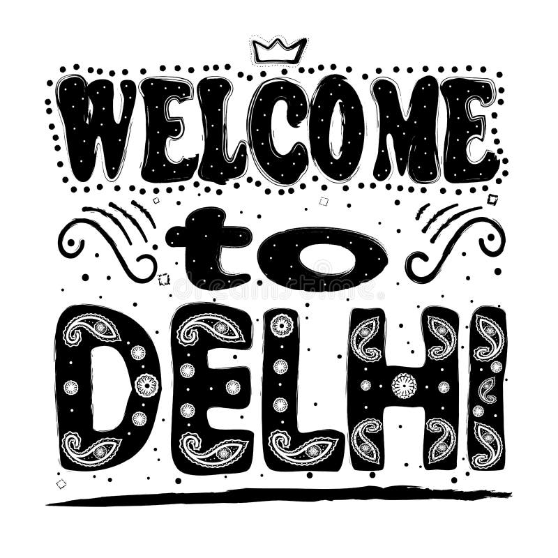 Delhi Typography Stock Illustrations – 268 Delhi Typography Stock ...