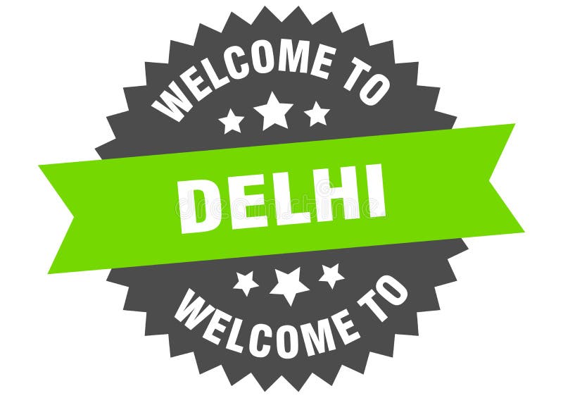 Welcome To Delhi. Welcome To Delhi Isolated Sticker Stock Vector ...