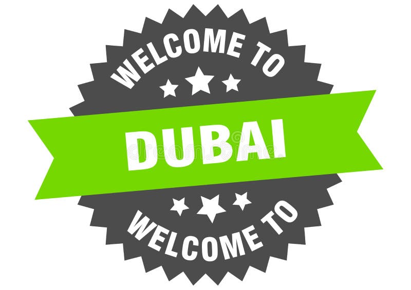 Welcome To Dubai. Welcome To Dubai Isolated Sticker Stock Vector ...