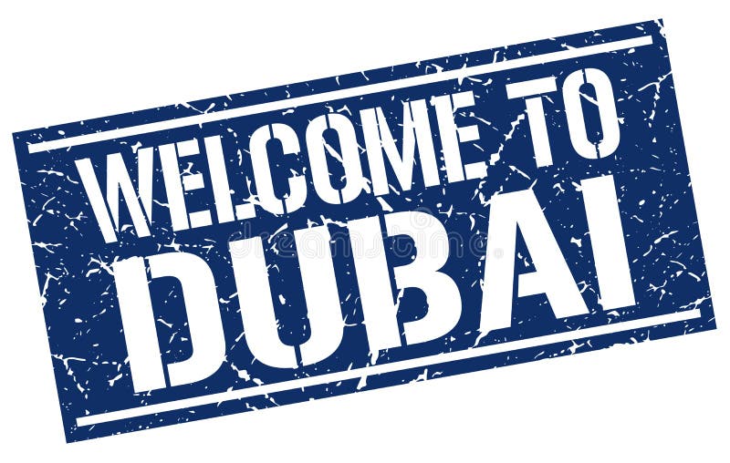 Welcome To Dubai Lettering Inscription. Vector Illustration Isolated On ...