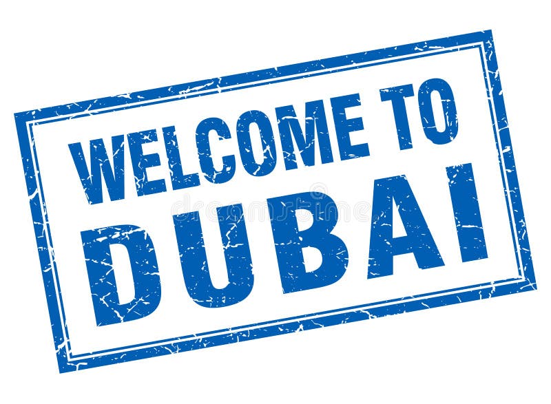 Welcome to Dubai stamp stock vector. Illustration of dubai - 125006018