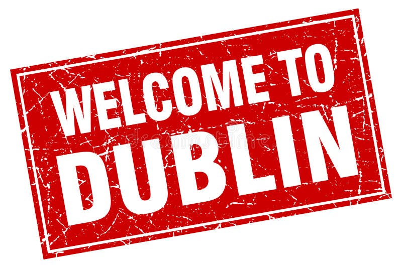 Welcome to Dublin stamp stock vector. Illustration of vintage - 124940112
