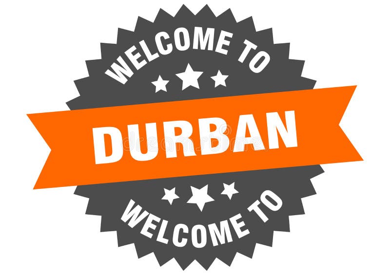 Welcome To Durban. Welcome To Durban Isolated Sticker Stock Vector ...