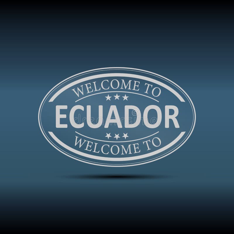 Welcome To Ecuador Typography Logo Label Banner Stock Vector ...