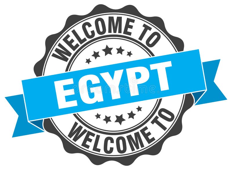 Welcome to Egypt stamp stock vector. Illustration of badge - 125213668