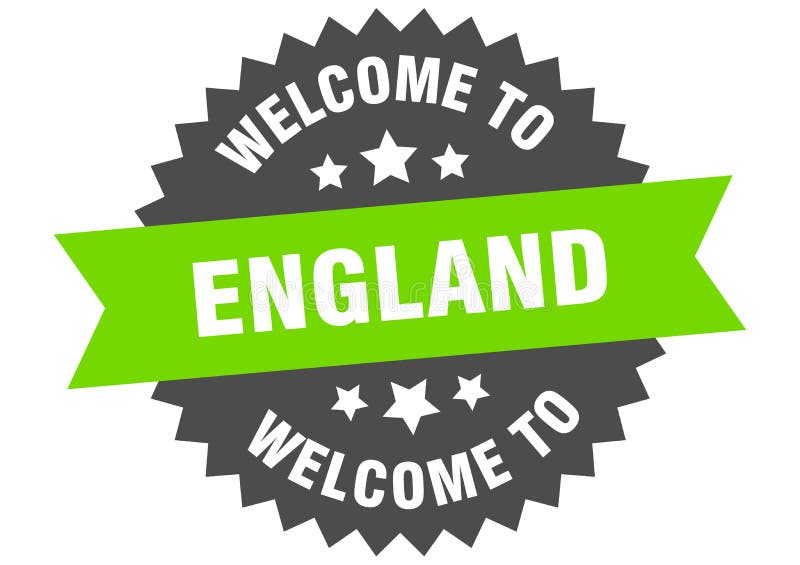 Welcome To England. Welcome To England Isolated Sticker Stock Vector ...