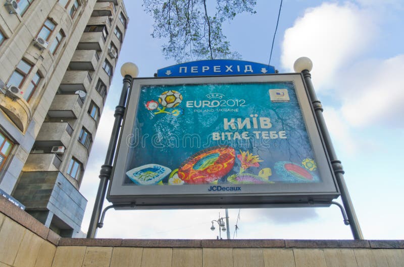 Welcome To Euro Cup 212 in Kiev! Editorial Image - Image of event, uefa ...