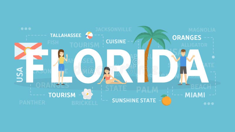 Florida Map Cartoon Stock Illustrations – 129 Florida Map Cartoon Stock ...
