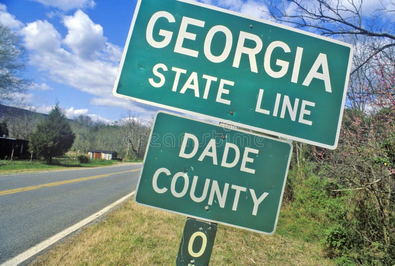 Welcome to Georgia Sign stock photo. Image of road, communications ...