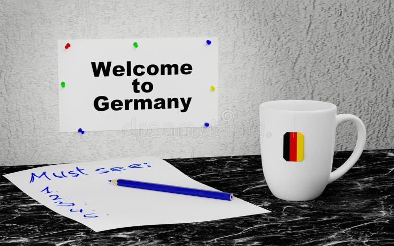 Welcome to Germany stock illustration. Illustration of welcome - 102791313