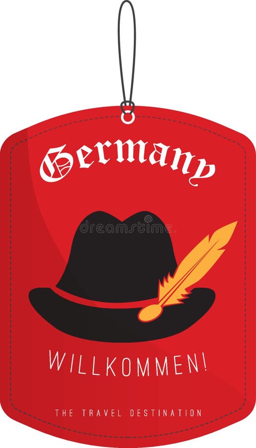 Welcome to germany tag stock vector. Illustration of label - 182812288