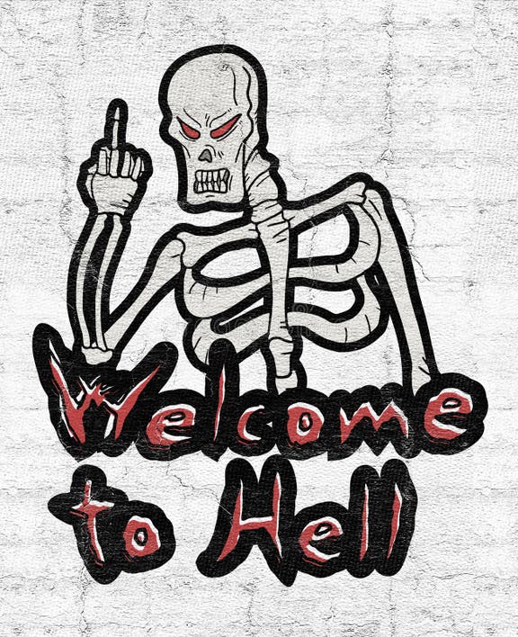 Welcome to hell message stock illustration. Illustration of demon ...