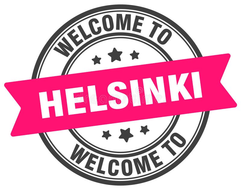 Welcome To Helsinki Stamp. Helsinki Round Sign Stock Vector ...
