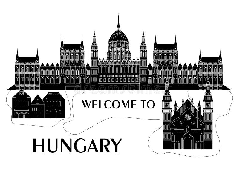 Welcome to hungary stock vector. Illustration of european - 86041922