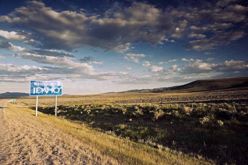 Welcome to Idaho sign stock photo. Image of highway, idaho - 24597696
