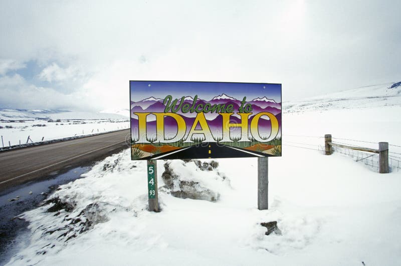 Welcome to Idaho Sign stock photo. Image of welcoming - 26126602