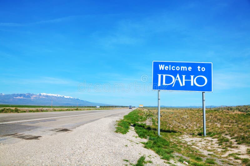 Welcome to Idaho sign stock photo. Image of border, travel - 49846182