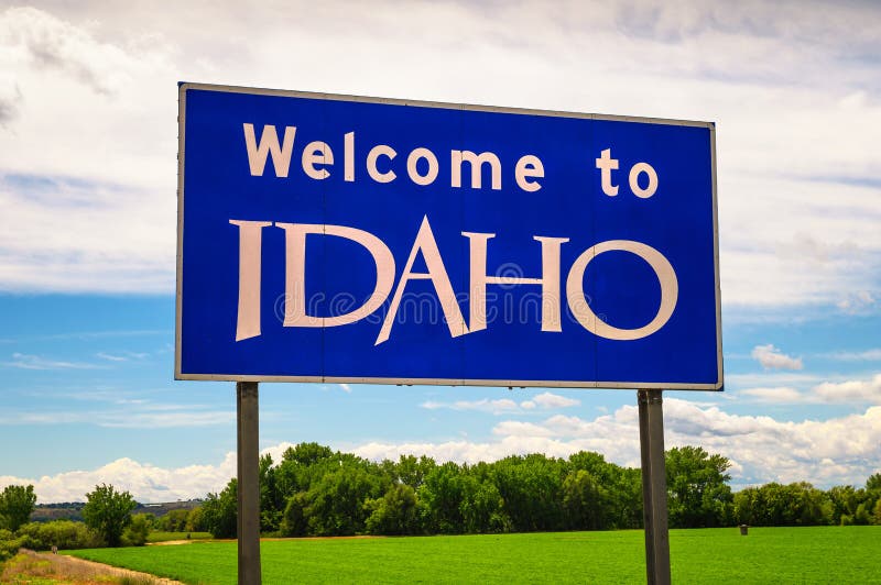 Welcome To Idaho State Sign Stock Image - Image of trip, entering ...