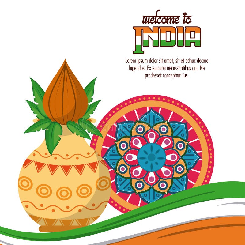 Welcome to india stock vector. Illustration of structure - 120004276