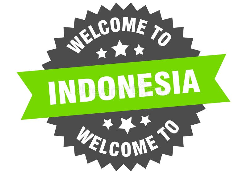 Welcome To Indonesia. Welcome To Indonesia Isolated Sticker Stock ...