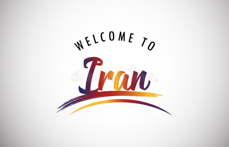 Welcome to Iran poster stock vector. Illustration of elegant - 159350723
