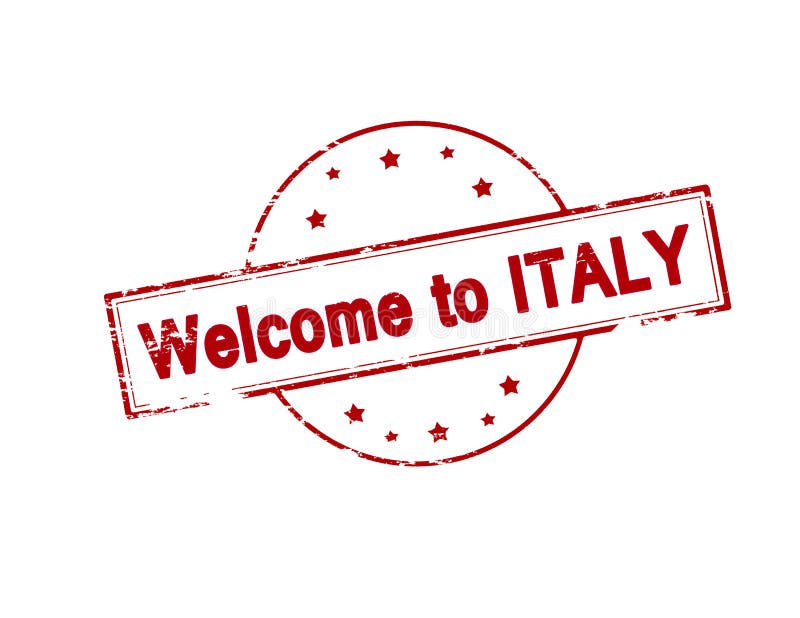 Welcome to Italy stock illustration. Illustration of salutary - 82299283