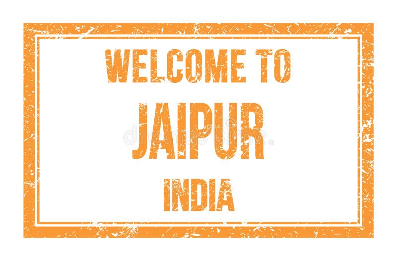 Welcome To Jaipur Name Sign Board Vector Illustration Stock Vector ...