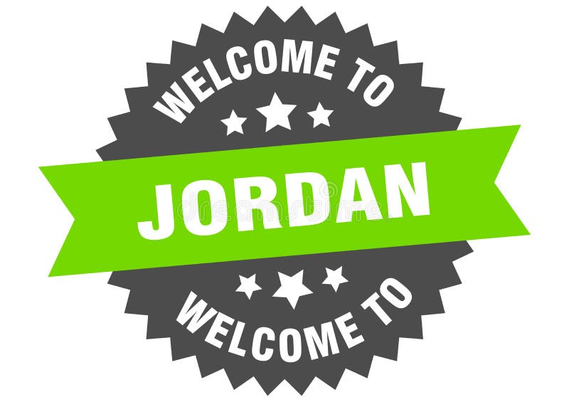 Welcome To Jordan. Welcome To Jordan Isolated Sticker Stock Vector ...