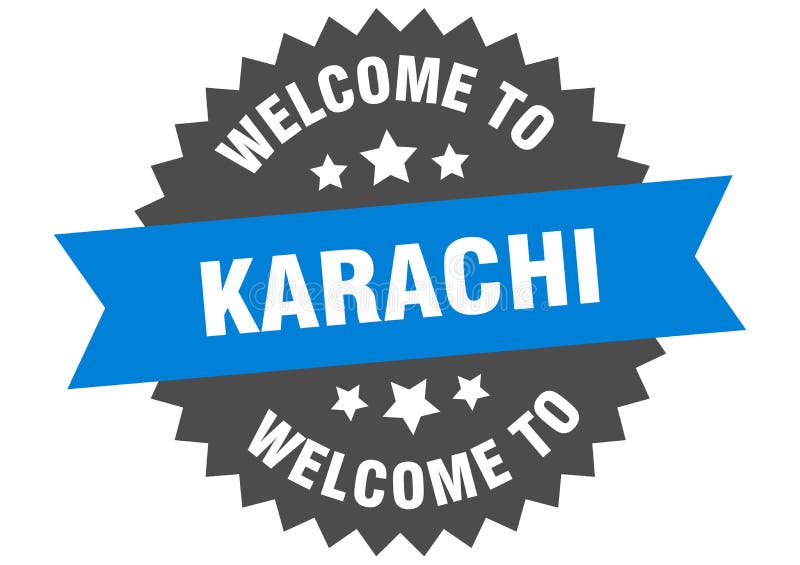 Welcome To Karachi. Welcome To Karachi Isolated Sticker Stock Vector ...